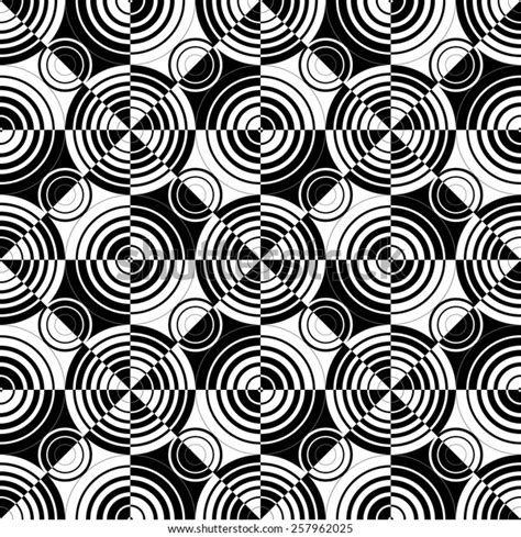 Seamless Ring Pattern Abstract Monochrome Background Stock Vector Royalty Free 257962025