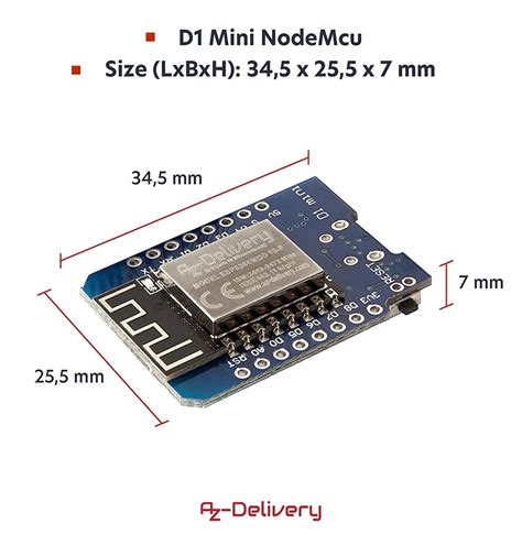 Moduł Wlan Azdelivery Mini Nodemcu Esp8266mod 12f 10544923339 Oficjalne Archiwum Allegro
