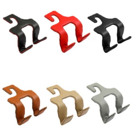 자동차 더블 후크 스테인레스 스틸 후면 머리 받침 휴대 전화 홀더 회색