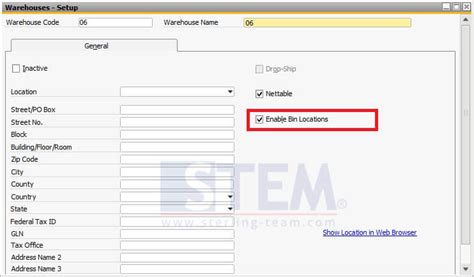 Advance Warehousing Use Bin Location Sap Business One Indonesia Tips Stem Sap Gold Partner