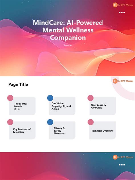 Aipptmaker Mindcare Ai Powered Mental Wellness Companion Pdf Mental Health Artificial