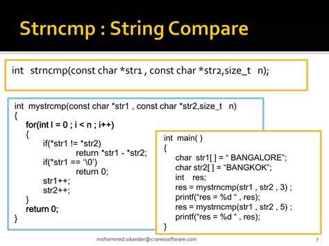 Implementation Of C String Functions Ppt