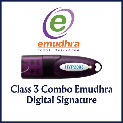 Class 3 Combo Encryption Signature Emudhra Digital Signature It
