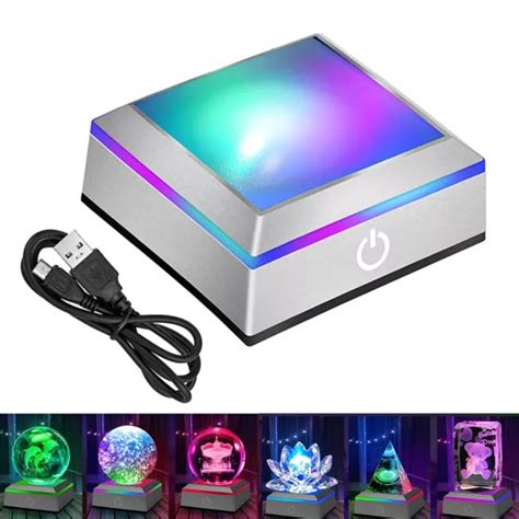 Led Light Base Multicolor Show Stand Display Lighted Base For Glass