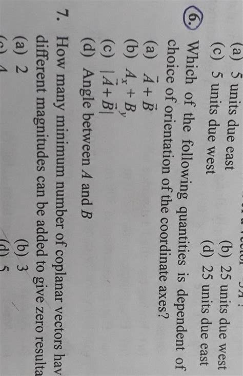 how many minimum number of coplanar vectors hav different magnitudes can