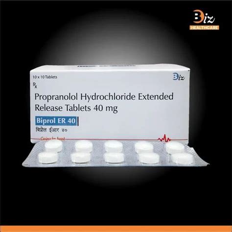 Propranolol 40 Mg Tablets At ₹ 80box Propranolol Hydrochloride