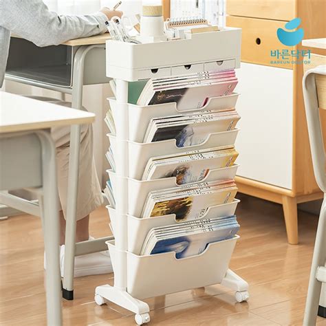 트롤리·이동식선반 5단 이동식 북카트 책꽂이 책선반 바퀴달린 책 트롤리 책장 북트레일러 오늘의집 쇼핑