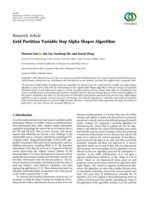 Pdf Grid Partition Variable Step Alpha Shapes Algorithm