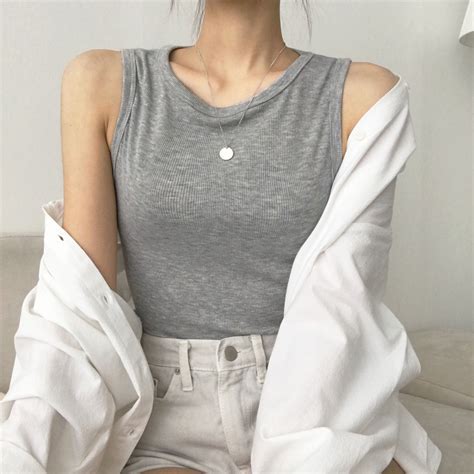 촉촉쿨링 스판 라운드넥 골지나시 레이어드 심플 기본나시 슬림핏 부드러운 무지나시 타이트 레이어링 탑나시 세미크롭