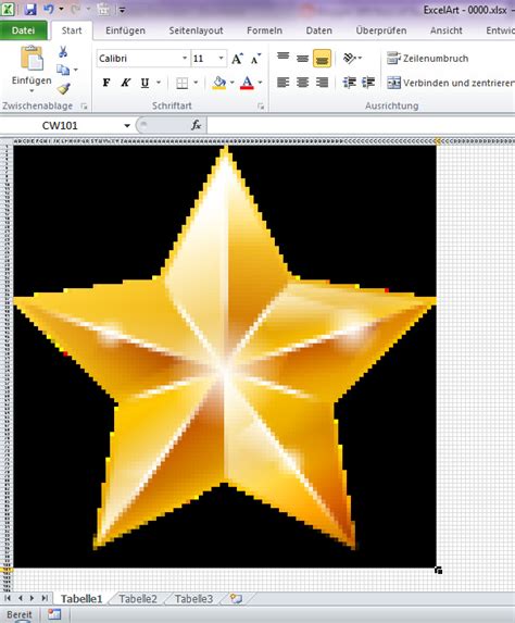 Days Of Stargazing Excel Art Star