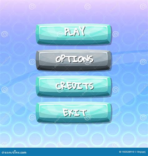 vector buttons with text for game stock vector illustration of
