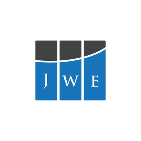 Diseño De Logotipo De Letra Jwe Sobre Fondo Blanco Concepto De Logotipo De Letra De Iniciales