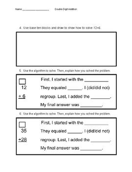 Double Digit Addition Strategies Problem Solving By Chelsea Jensen Padilla
