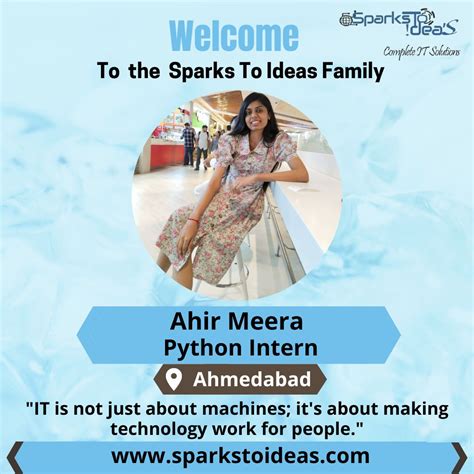 Sparks To Ideas On Linkedin Pythoninternship Pythondeveloper
