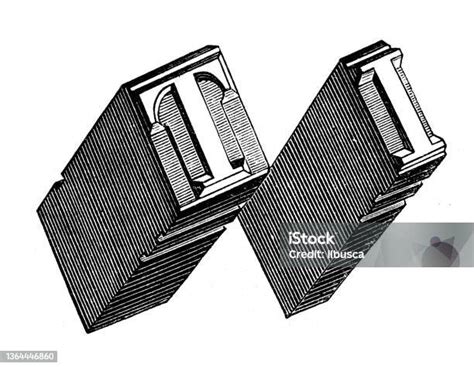 19세기 산업 기술 및 장인정신의 골동품 일러스트 인쇄기 타이포그래피 인쇄 롤러에 대한 스톡 벡터 아트 및 기타 이미지 인쇄