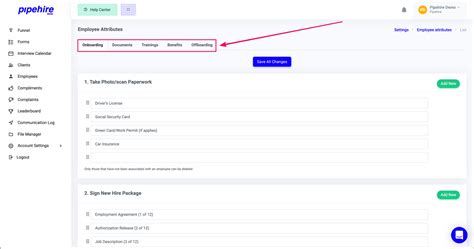 Account Settings Employee Attributes Onboarding