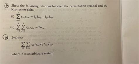 Solved Show The Following Relations Between The Permutation