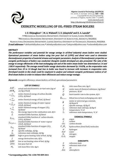 pdf exergetic modelling of oil fired steam boilers