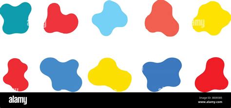 Irregular Blob Shapes Set Abstract Organic Vector Elements In Two