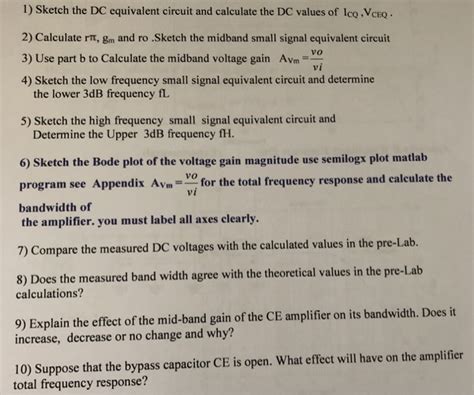 Solved Sketch The DC Equivalent Circuit And Calculate The Chegg Com
