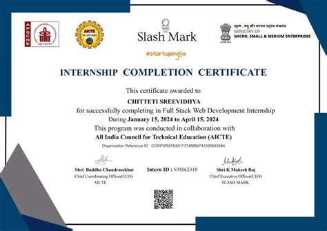 Sreevidhya Chitteti On Linkedin Slashmark Webdeveloper Internship