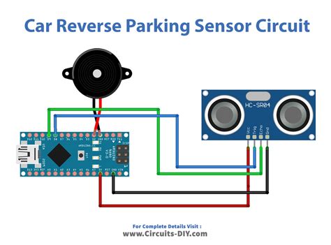 reverse car parking sensor circuit