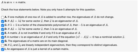 solved im getting an error on this a is an n × n matrix