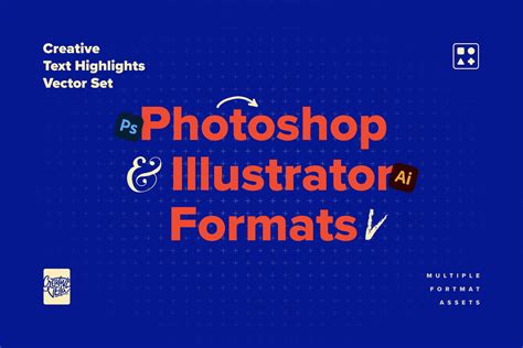 Creative Veila Creative Text Highlights Vector Set