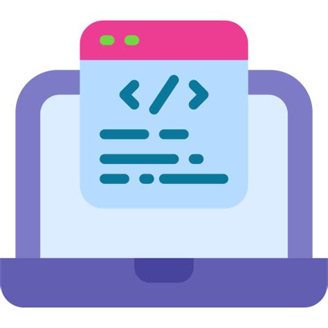 Script Web Development Coding Programming Screen Computer Icon
