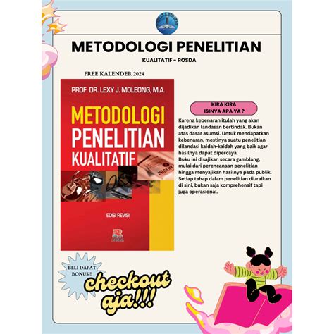 Jual Metodologi Penelitian Kualitatif Edisi Revisi Prof Dr Lexy J Moleong ROSDA Shopee