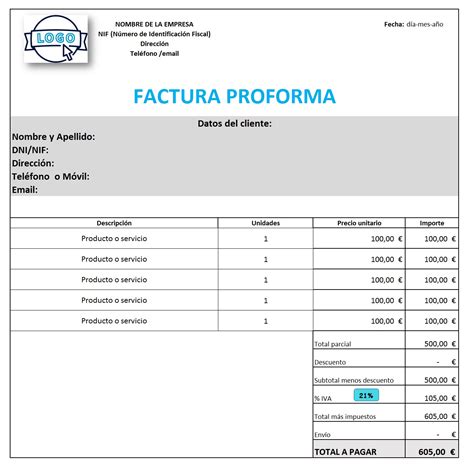 Formatos De Facturas Facturas Para Editar Gratis Dxjfw