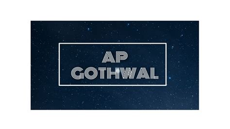 Ap Gothwal Live Stream Youtube