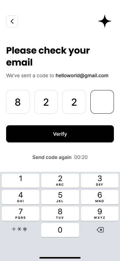 Minimalist Email Verification Screen With Input Fields Figma Templates