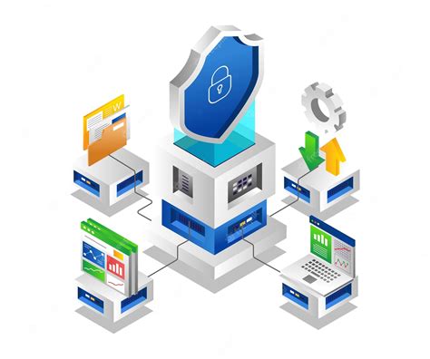 Premium Vector Data Security Technology Cloud Server Network
