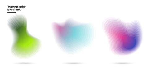 Premium Vector | Modern design elements in shape of fluid blobs liquid stain gradient topography ...