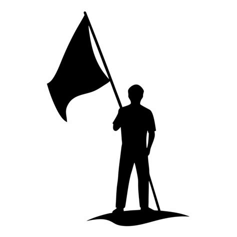 A Man Holding A Flag That Says A Man Is Holding A Flag Premium AI Generated Vector