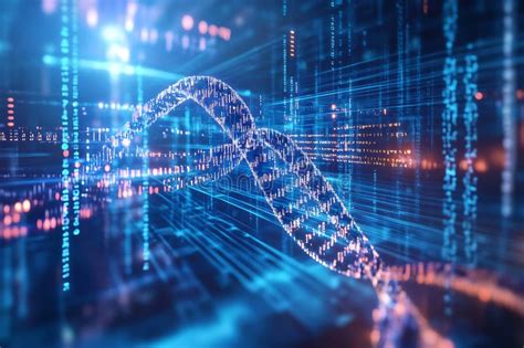 digital dna code abstract background genetics technology data science future innova stock