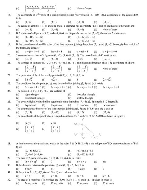 solution cbse class 10 mathematics worksheet coordinate geometry 7