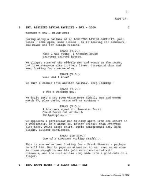 The Irishman Full Script Pdf