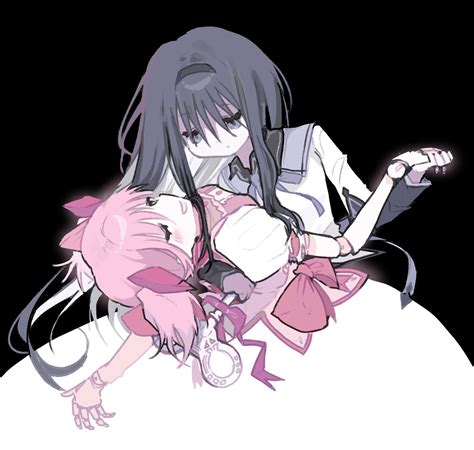 Akemi Homura Kaname Madoka Akemi Homura And Kaname Madoka Mahou