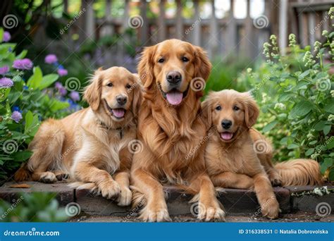 Affectionate Golden Retriever Dog with Shiny Fur, Playful and Loyal Companion Stock Image ...