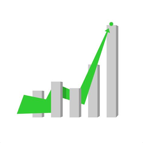 A Green Line Arrow Pointing Upwards On The Chart Symbol Of The Chart Having An Upward Trend