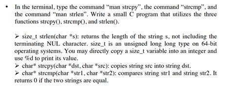 Solved • In The Terminal Type The Command Man Strcpy” The