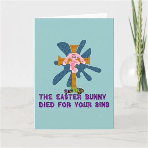 Atheist Easter Bunny Holiday Card Zazzle