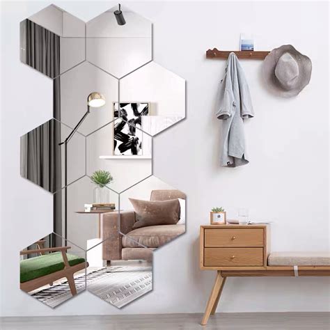 Aimo Home Diy Hd Mirror Wall Sticker Full Body Mirror Stitching Mirror