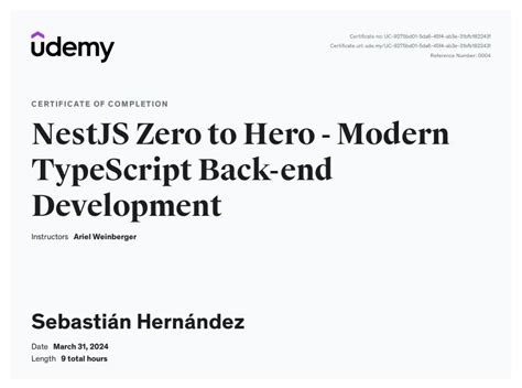 Sebastian Hernandez Albanez On Linkedin Im Proud To Share My Course Completion Certificate For