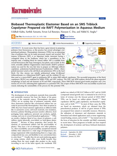 Biobased Thermoplastic Elastomer Based Pdf Copolymer Polymers