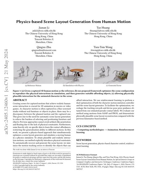 Pdf Physics Based Scene Layout Generation From Human Motion