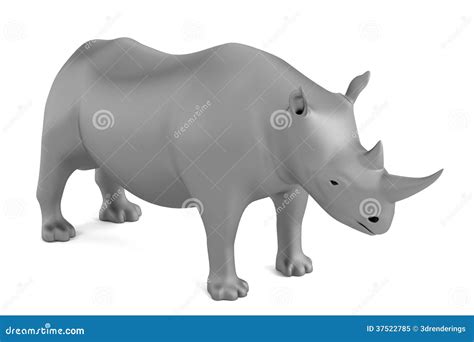 3d Render Of Rhino Stock Illustration Illustration Of Realistic 37522785