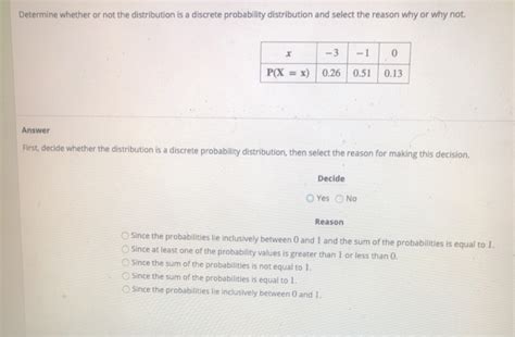 solved determine whether or not the distribution is a